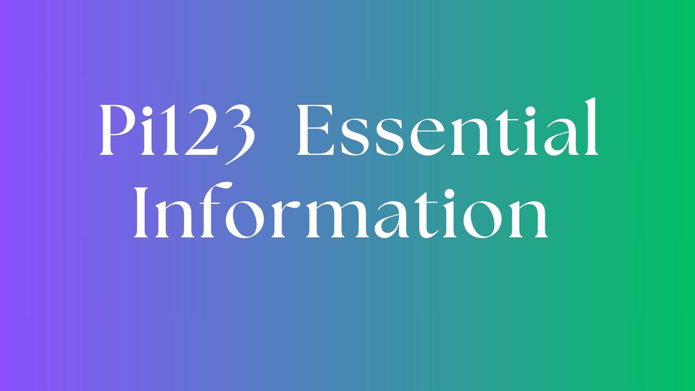 What Is Pi123?: Essential Information For 2025 - Megri Blog: Latest ...